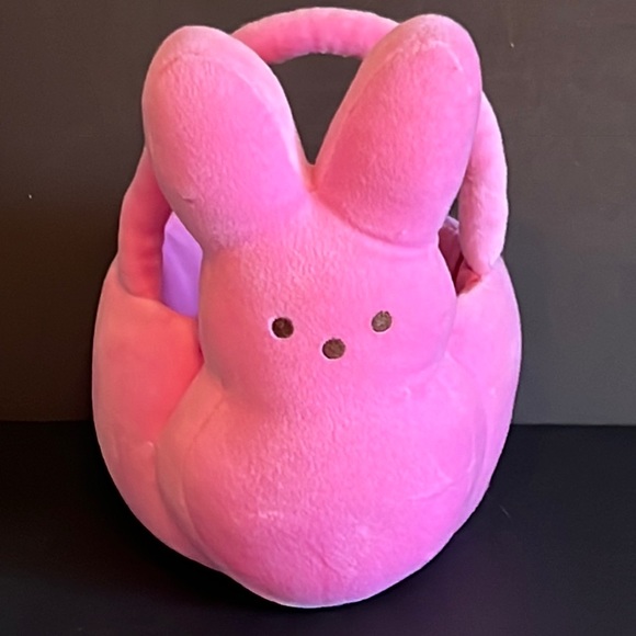 n/a | Holiday | Peeps Bunny Basketvintagesmallplush Bright Pink ...